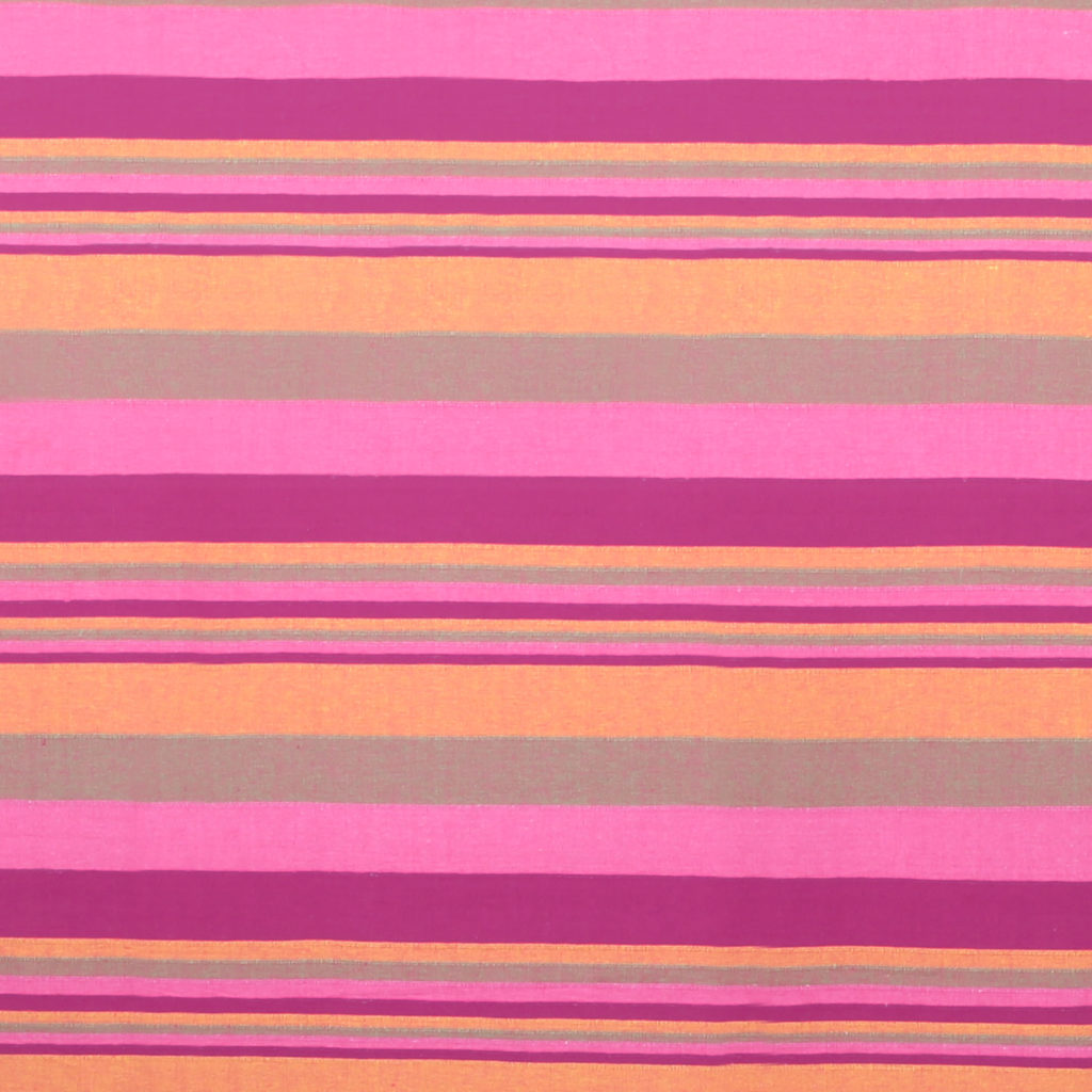 Handmade Double Bed Cover In Pink Stripes • Vritti Designs