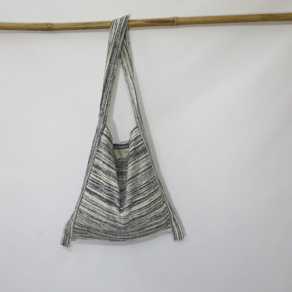 Jhola Bag for Man in Black & White • Vritti Designs