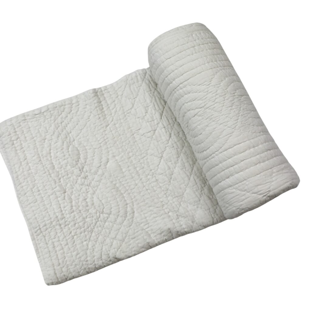 White Luxury Quilt - A Timeless Masterpiece • Vritti Designs